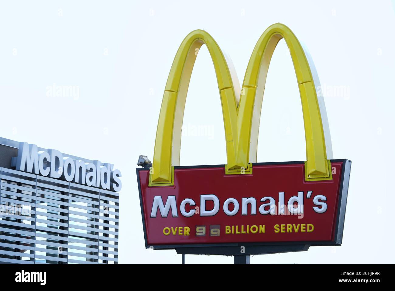 A McDonald's logo is shown at a restaurant in Warren, Mich., Tuesday ...