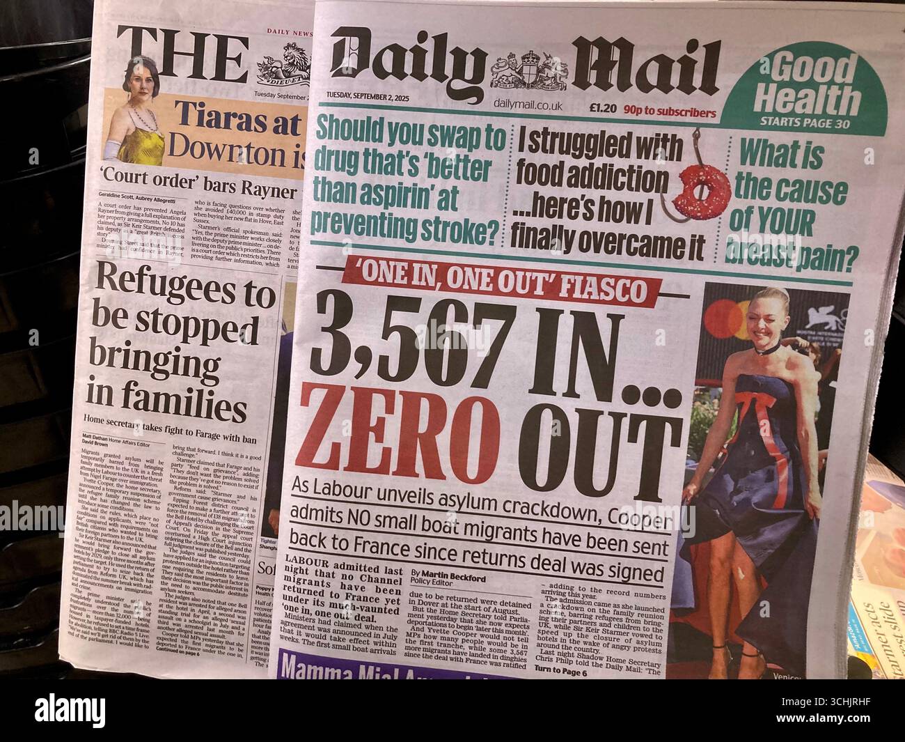 UK newspapers blame "one in one out" Fiasco , as no small boat migrants ...