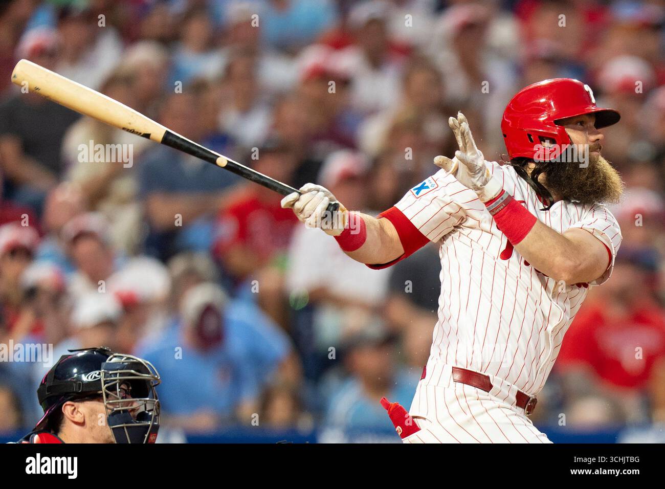 Philadelphia Phillies' Brandon Marsh in action during a baseball game ...