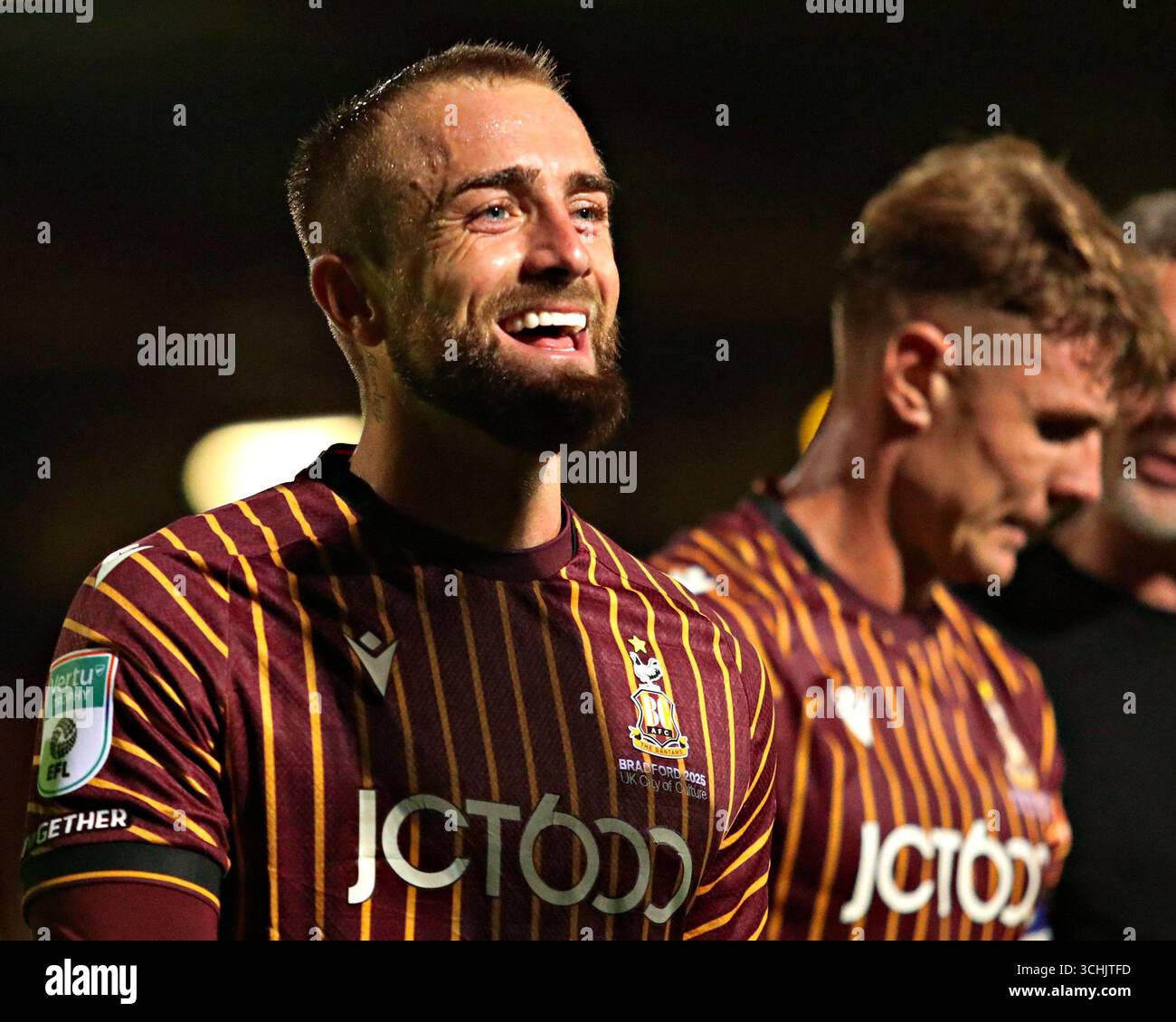 Alex Pattison of Bradford City after The Vertu Trophy match Bradford ...