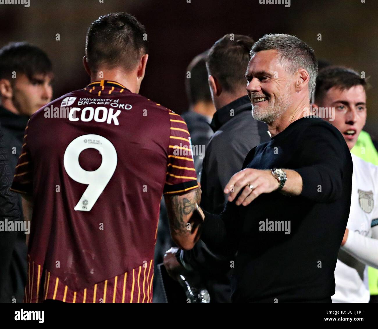 Andy Cook of Bradford City nd Graham Alexander, Manager of Bradford ...