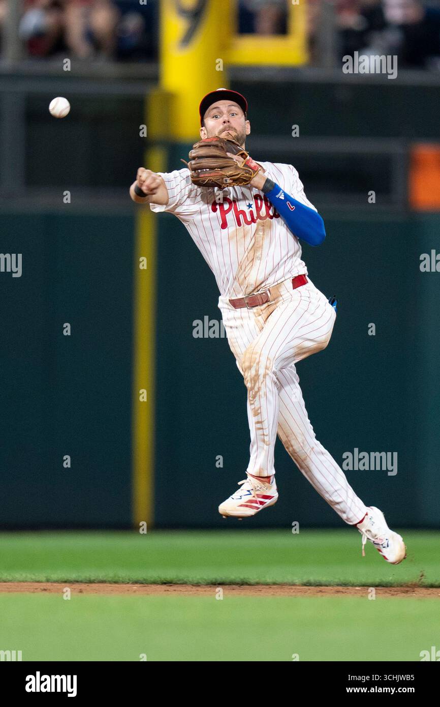 Philadelphia Phillies shortstop Trea Turner in action during a baseball ...