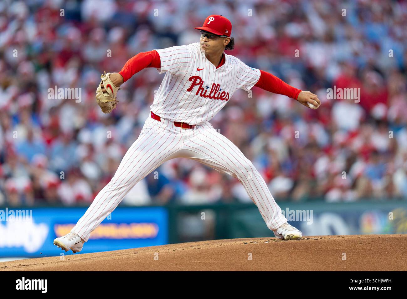 Philadelphia Phillies starting pitcher Jesus Luzardo delivers during a ...