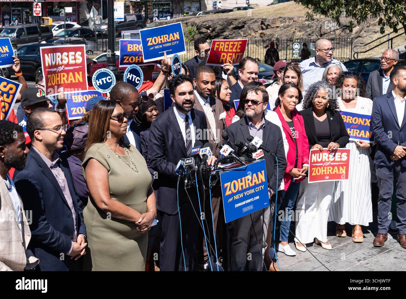Mayoral candidate Zohran Mamdani speaks at campaign rally as he ...