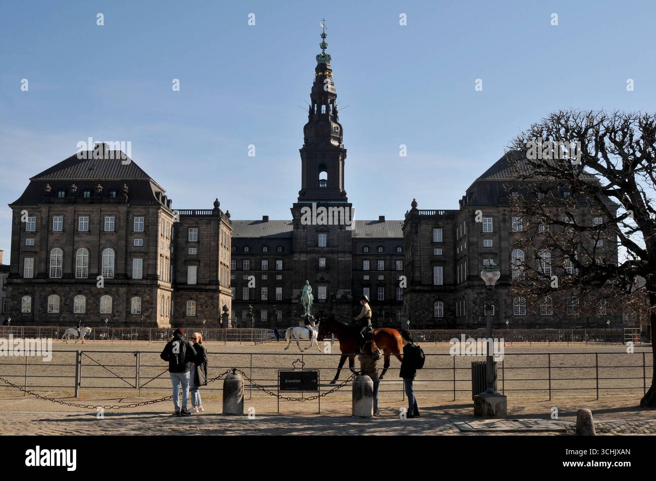 Copenhagen /Denmark/21 April 2023/ Vew of christiasnborg castle and ...