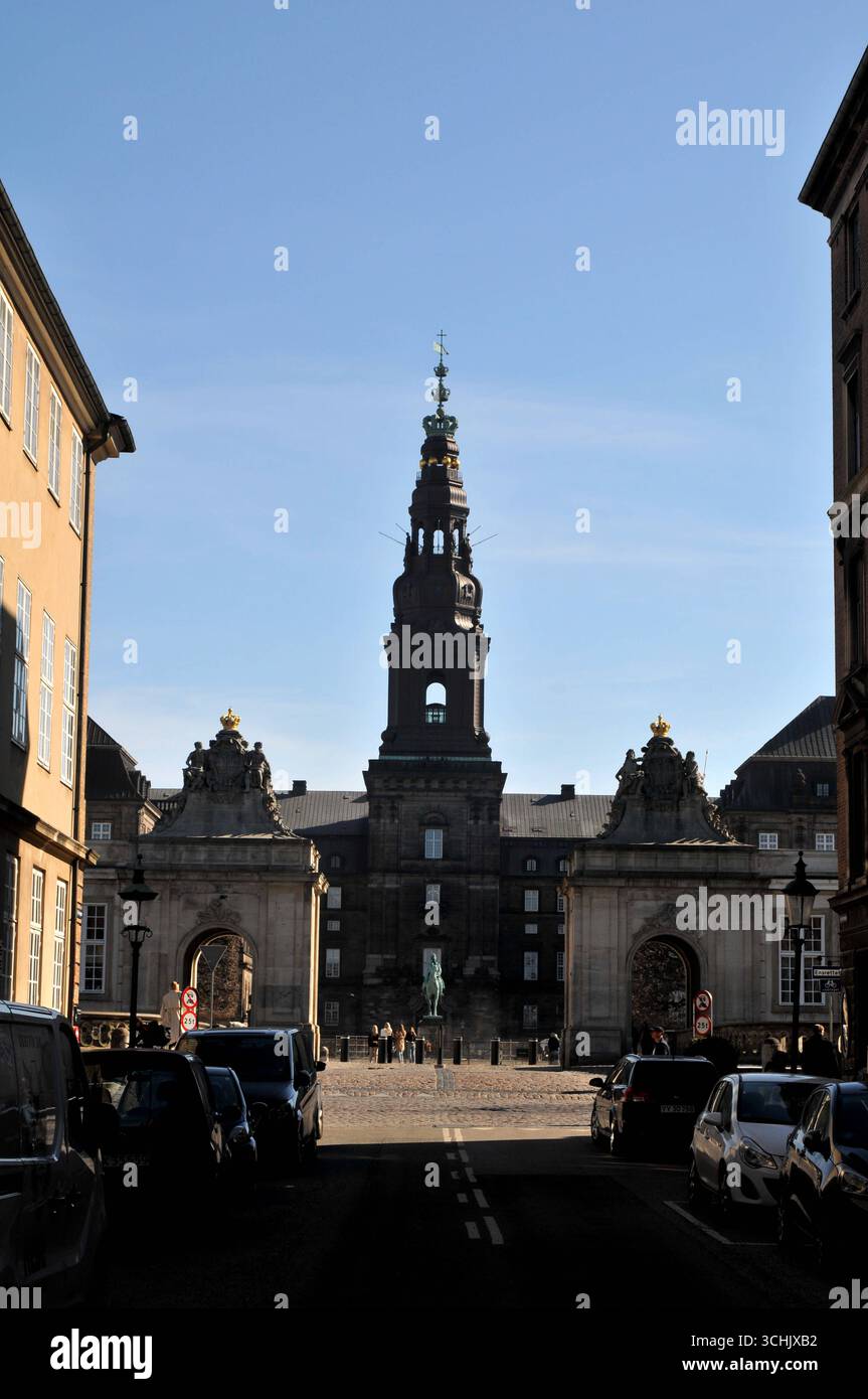 Copenhagen /Denmark/21 April 2023/ Vew of christiasnborg castle and ...