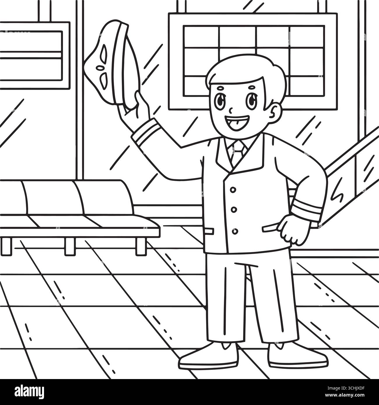 Pilot in captain uniform Black and White Stock Photos & Images - Alamy