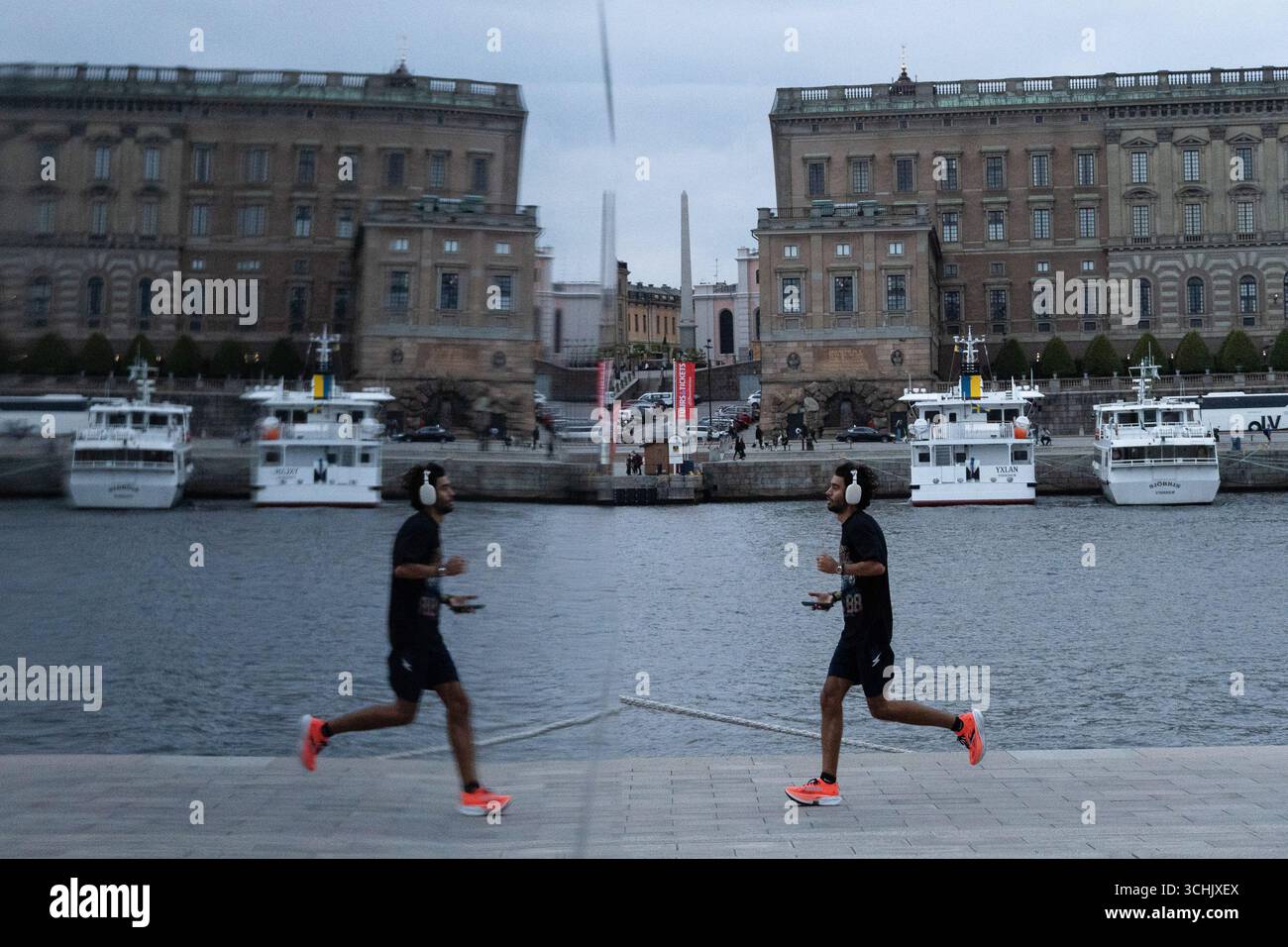 September 2, 2025, Stockholm, Stockholms Lan, Sweden: A man jogs in ...