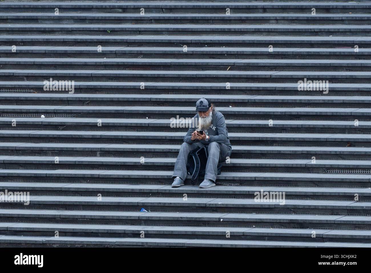 September 2, 2025, Stockholm, Stockholms Lan, Sweden: A man looks at ...