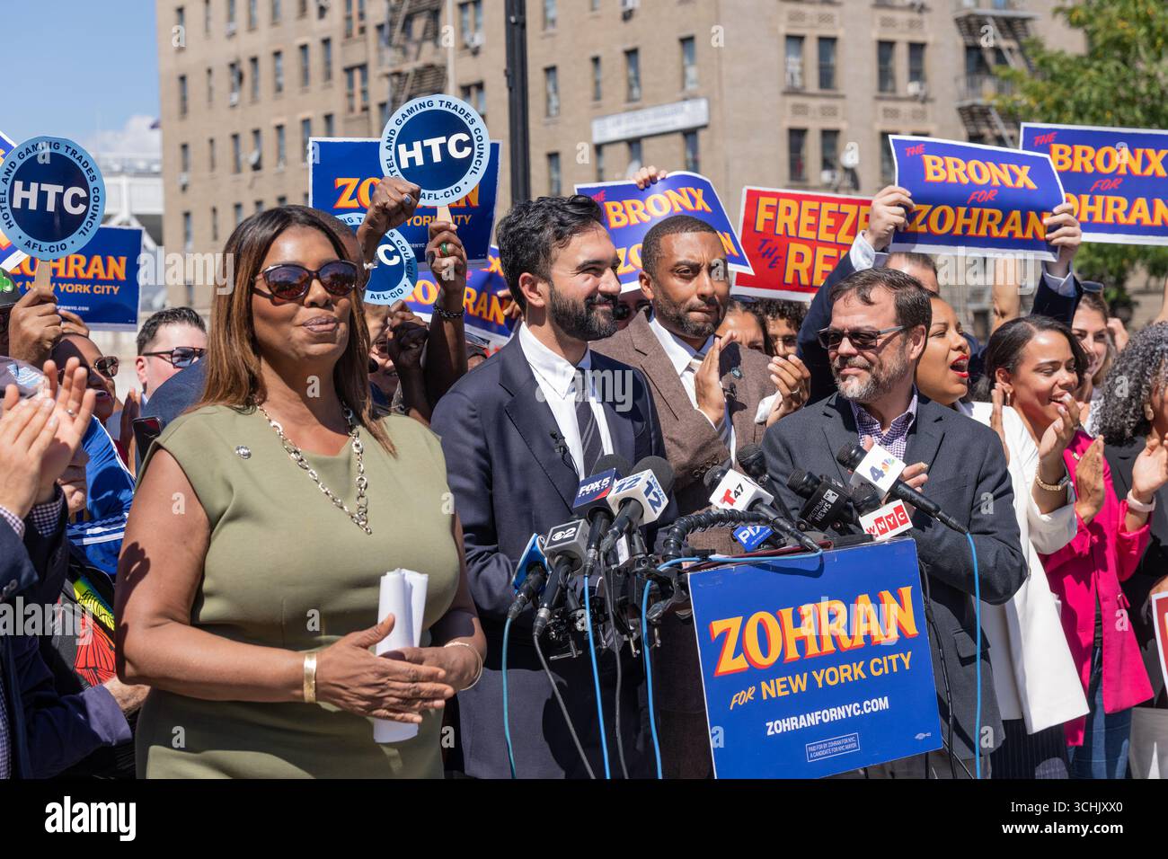 Mayoral candidate Zohran Mamdani speaks at campaign rally as he ...
