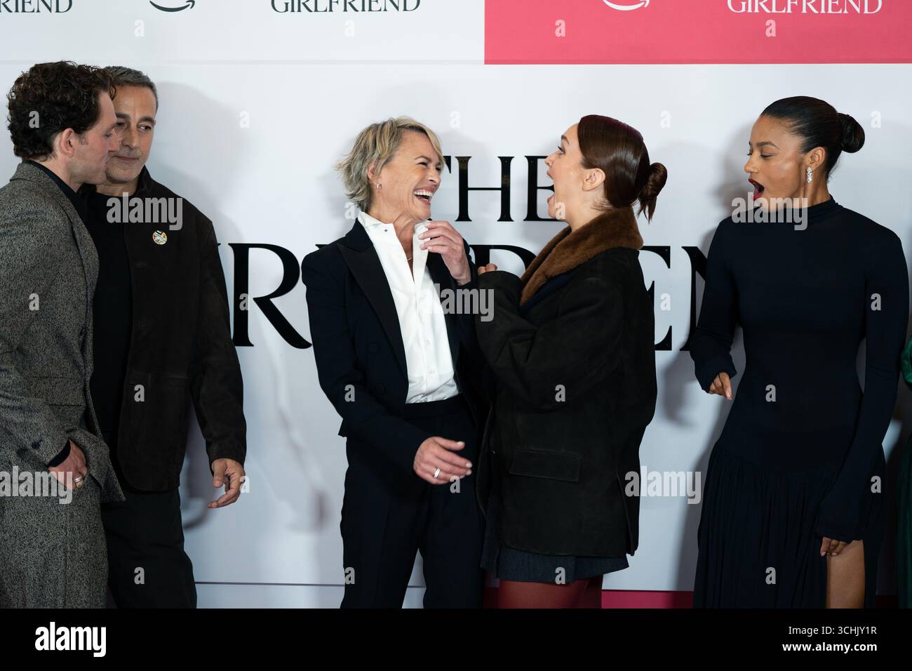 (L-R) Waleed Zuaiter, Laurie Davidson, Robin Wright, Olivia Cooke, Shalom Brune-Franklin and ...
