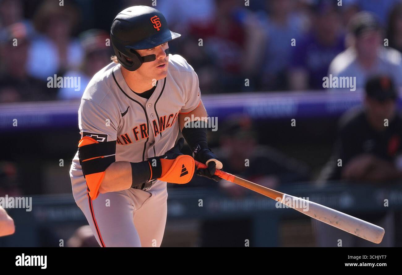 San Francisco Giants right fielder Drew Gilbert (61) in the fifth ...