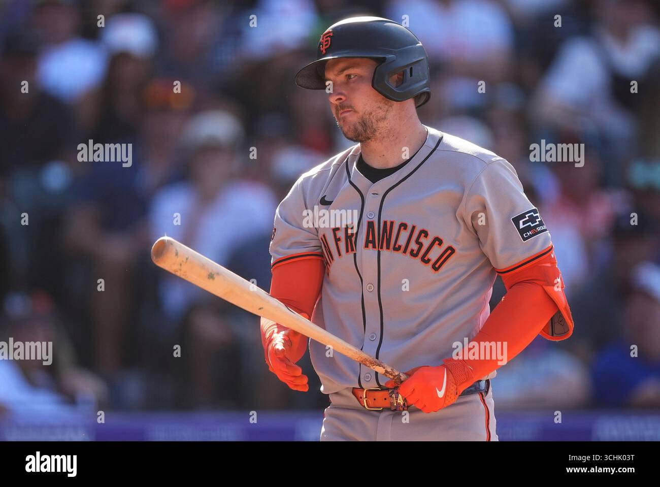 San Francisco Giants catcher Patrick Bailey (14) in the eighth inning ...