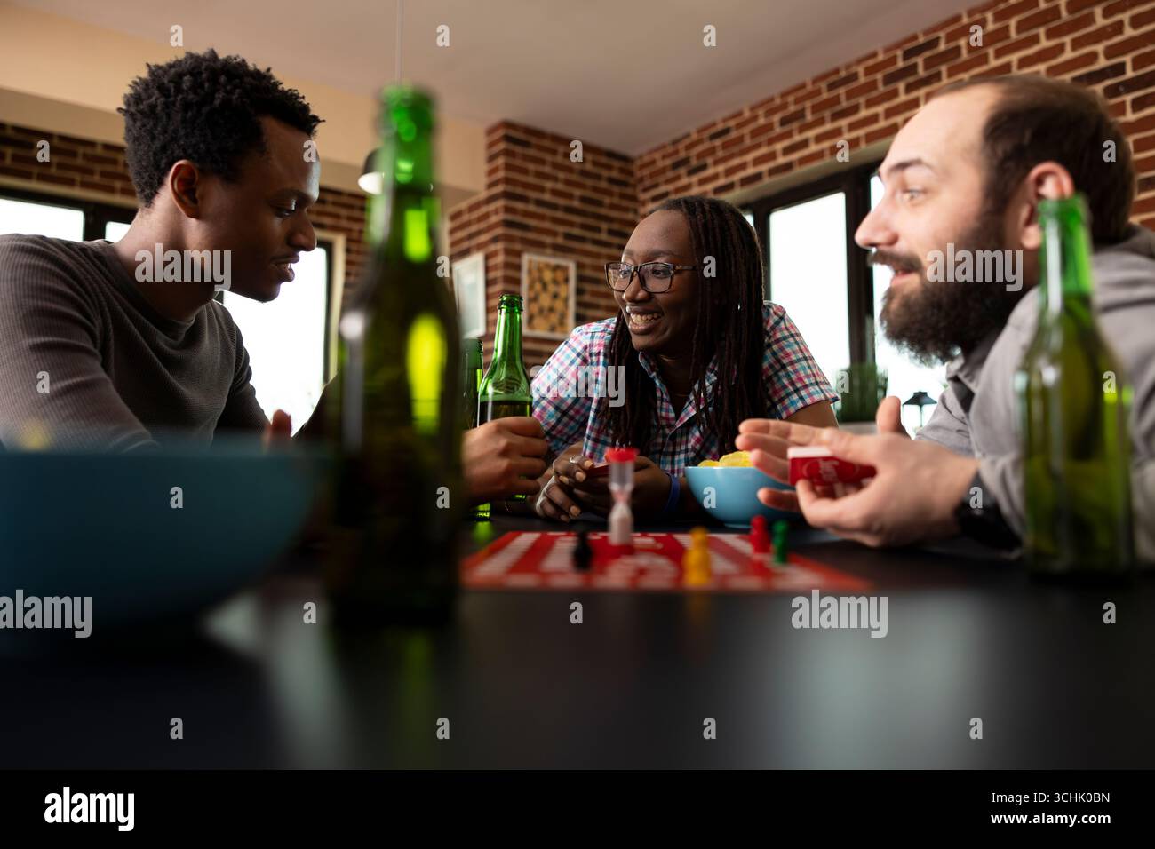 African american individuals and caucasian man having conversation ...