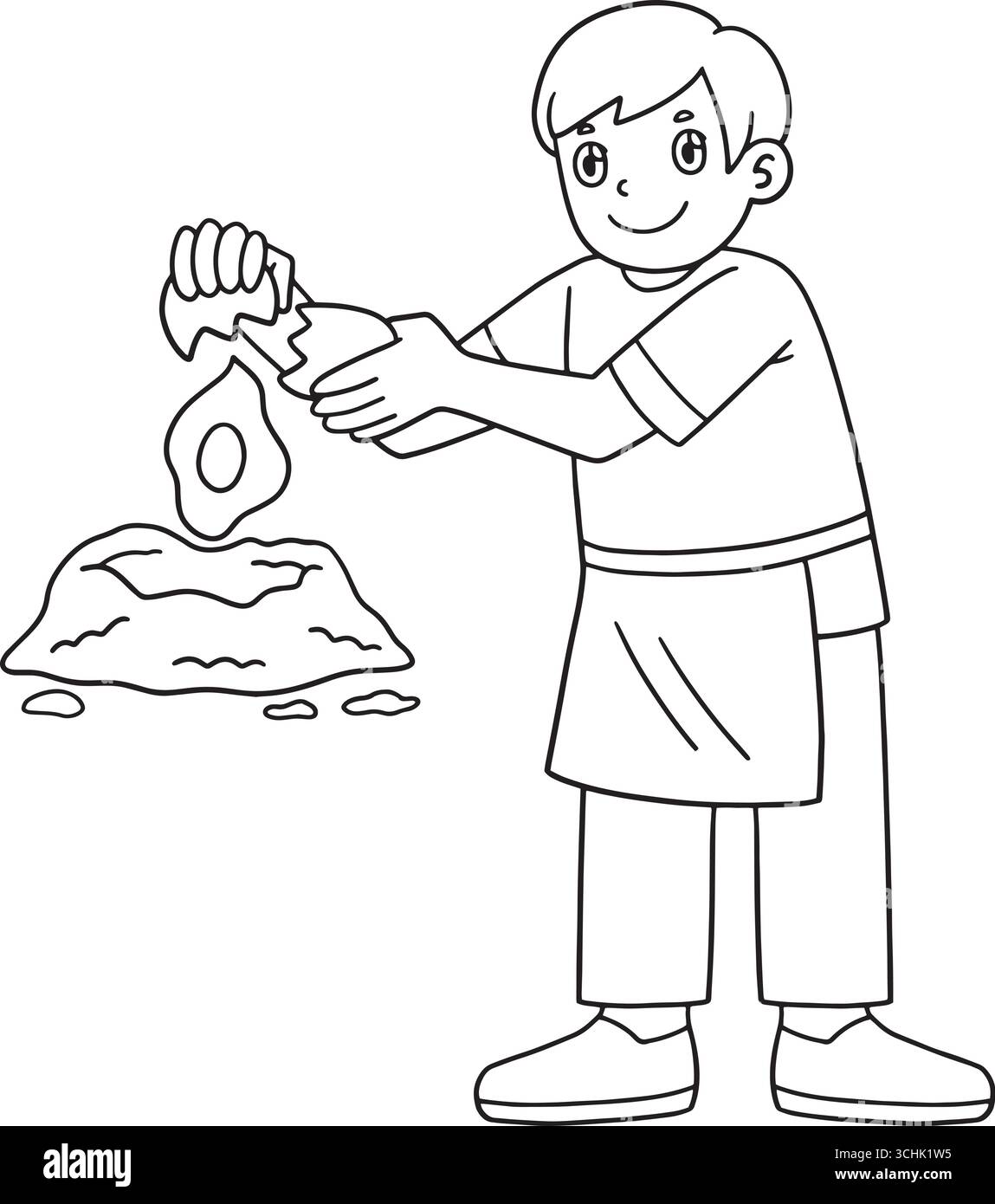 Eggs flour rolling pin Stock Vector Images - Alamy