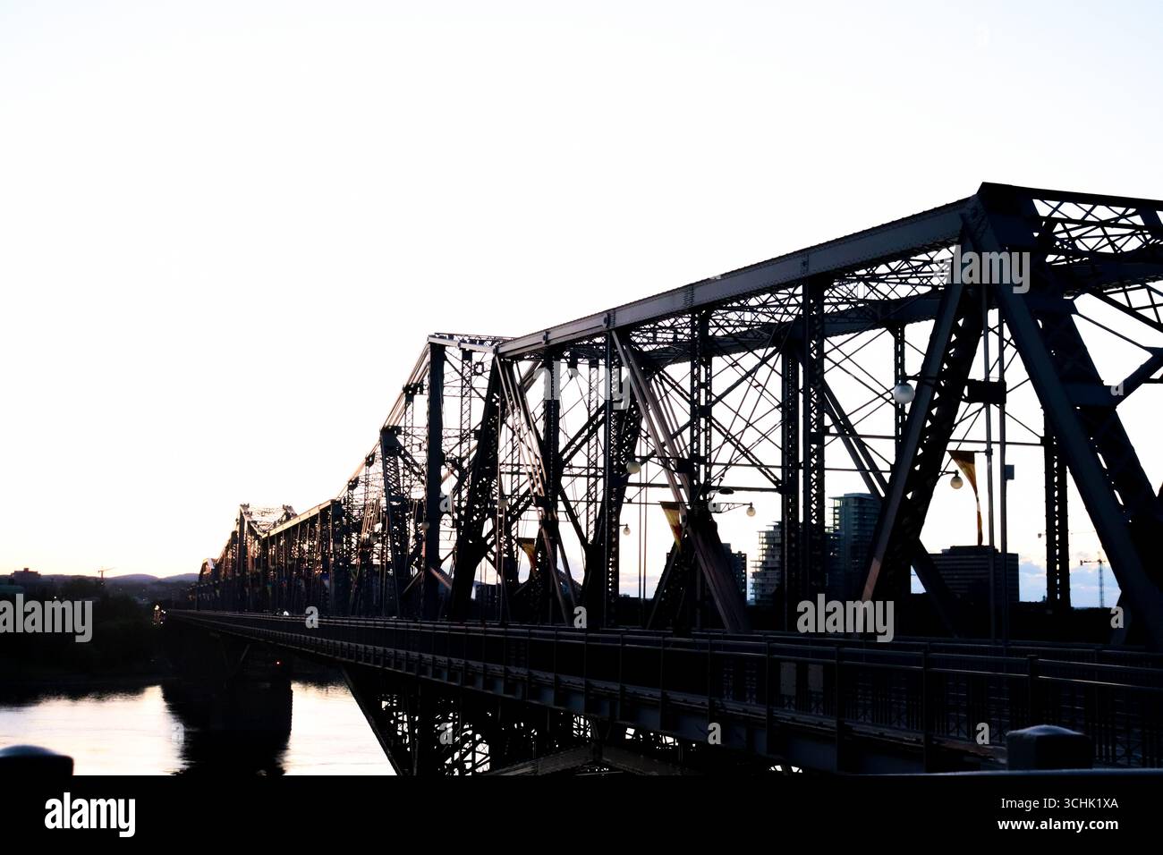 Historic Alexandra Bridge spanning the Ottawa River with scenic views ...