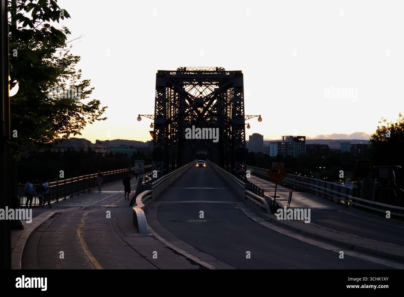 Historic Alexandra Bridge spanning the Ottawa River with scenic views ...