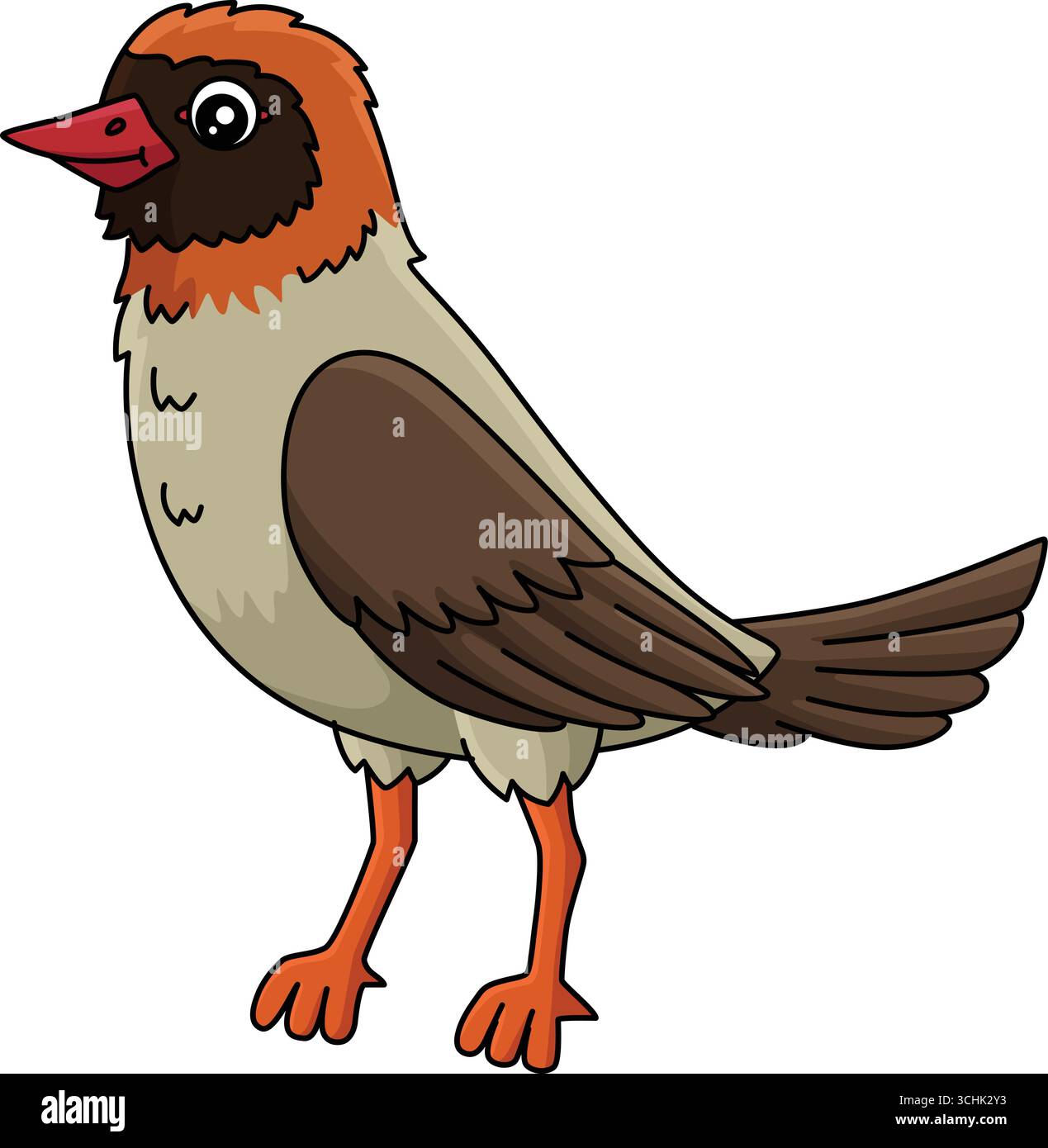 Bird Red Billed Quelea Cartoon Colored Clipart Stock Vector Image & Art ...