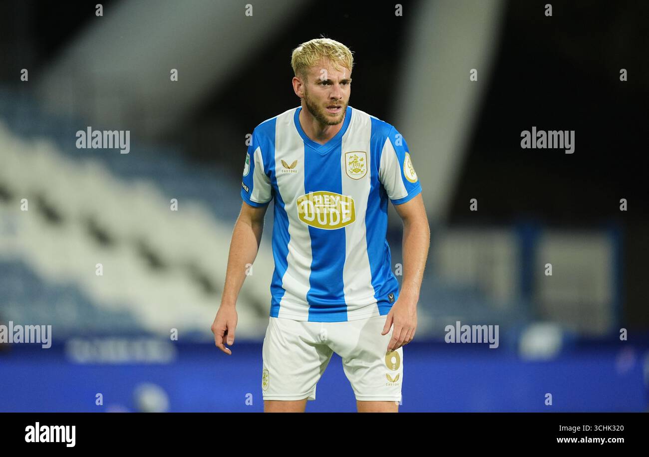 Hudderfield Town's Jack Whatmough during the Vertu Trophy match at the ...