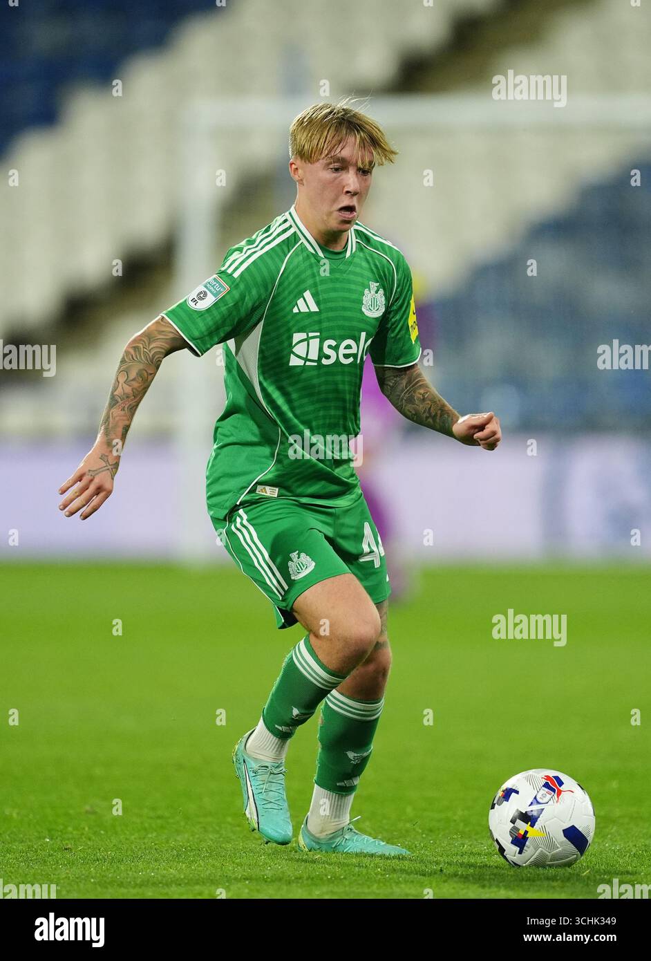 Newcastle United's Alfie Harrison during the Vertu Trophy match at the ...