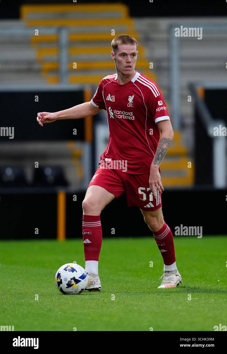 Liverpool's Carter Pinnington during the Vertu Trophy match at the ...