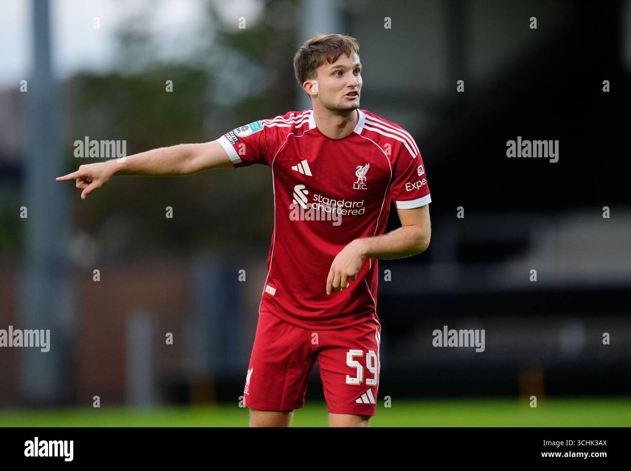 Liverpool's Terence Miles during the Vertu Trophy match at the Pirelli ...
