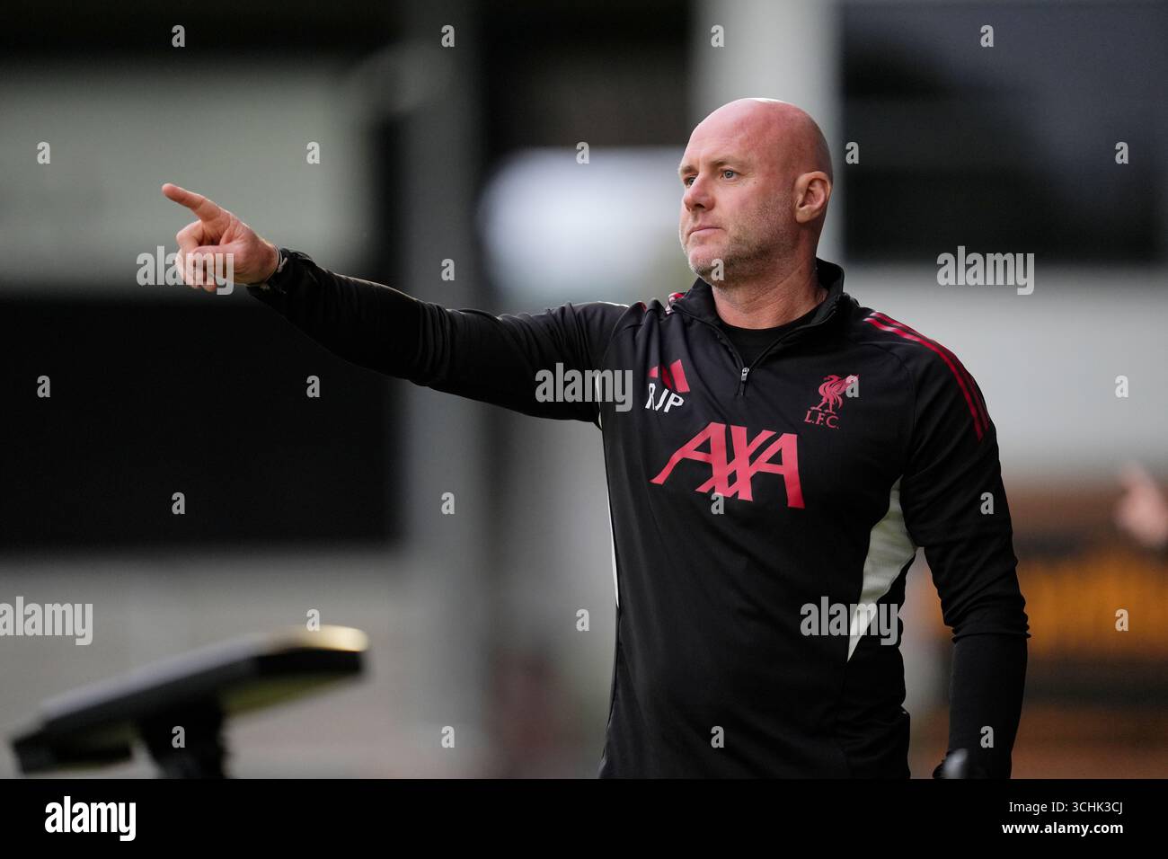 Liverpool U21's head coach Rob Page during the Vertu Trophy match at ...