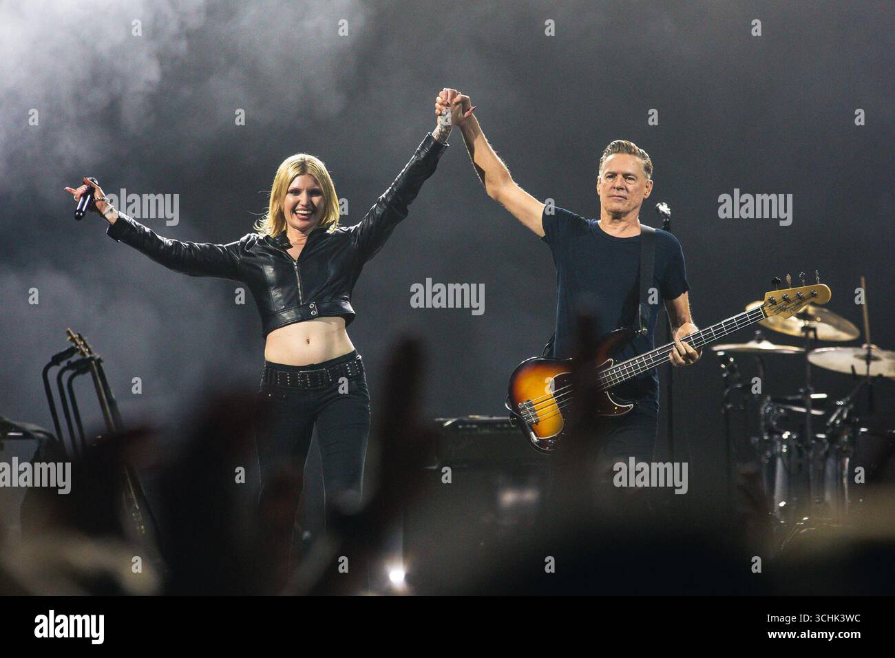 August 29, 2025: Cassyette performs with Bryan Adams at the Rock n Roll ...