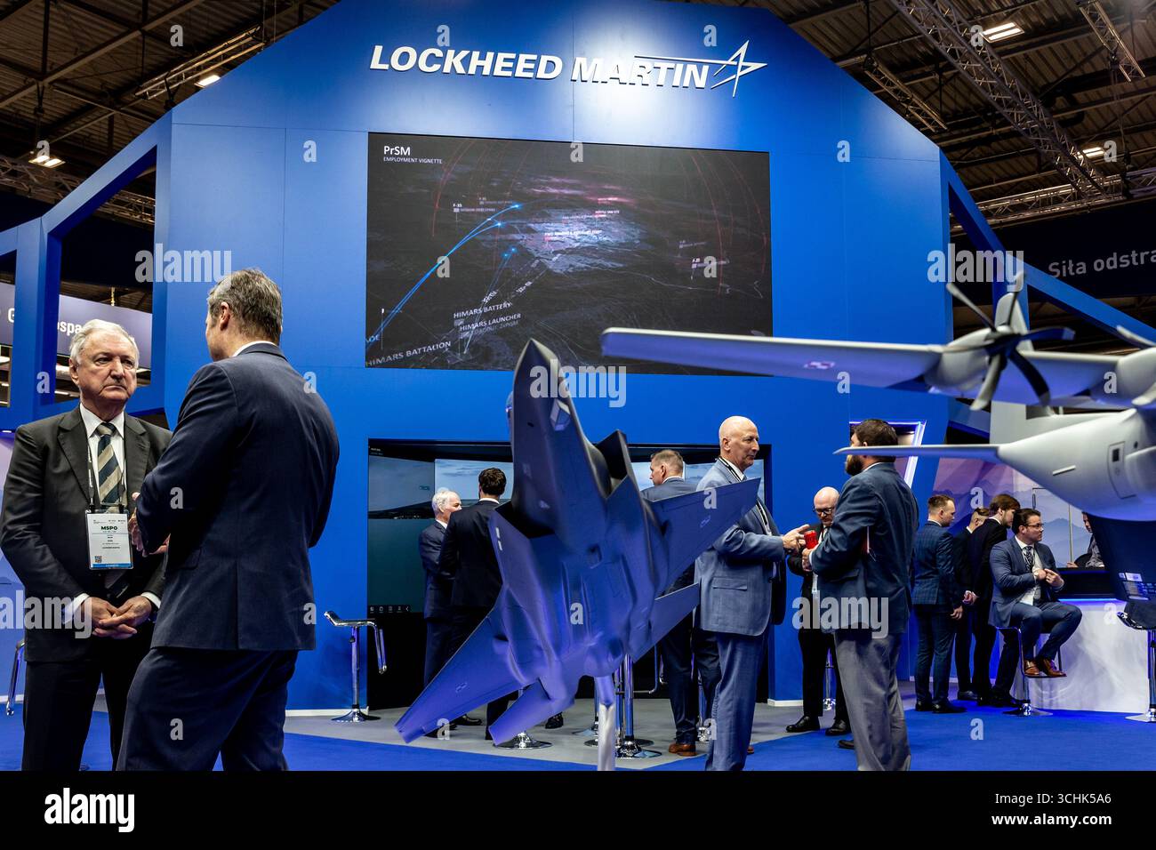 Participants visit the Lockheed Martin exhibition stall during the 33rd ...