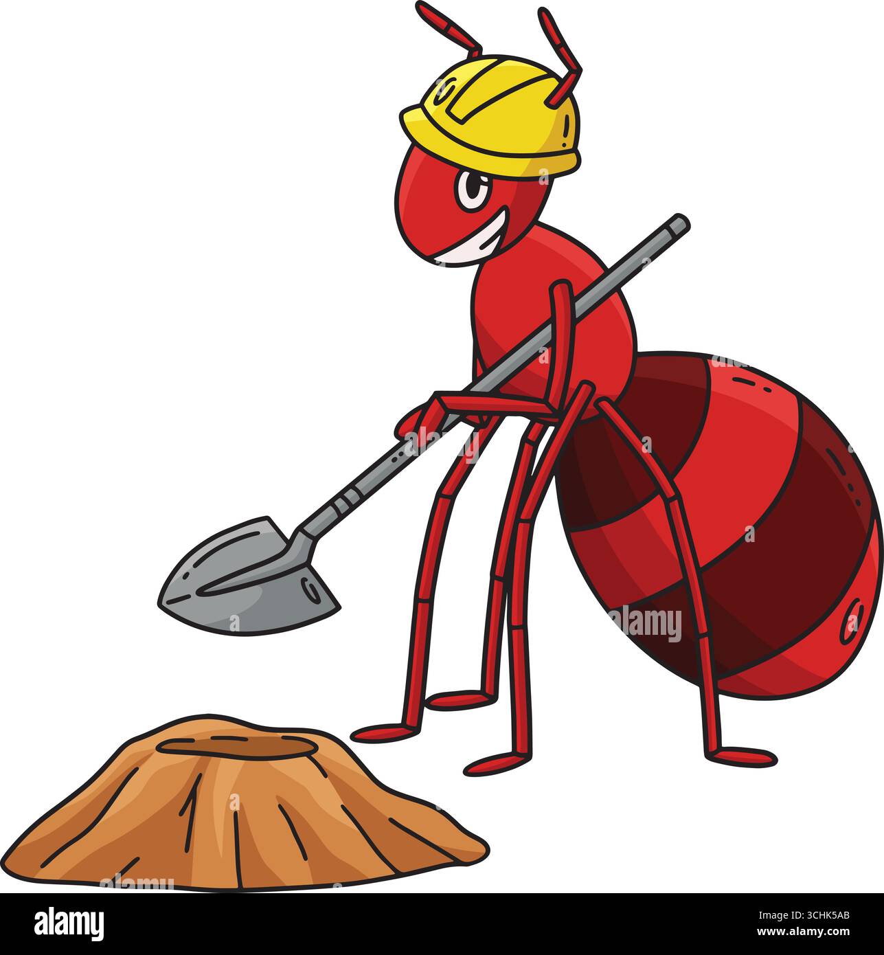 Ant Animal Digging Cartoon Colored Clipart Stock Vector Image & Art - Alamy