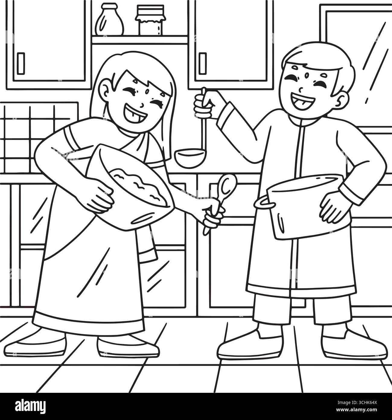 Indian cooking illustration Black and White Stock Photos & Images - Alamy