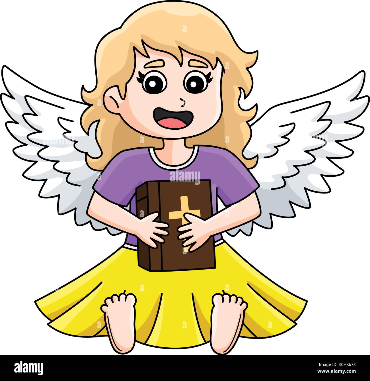 My Baptism Angel Girl Cartoon Colored Clipart Stock Vector Image & Art ...