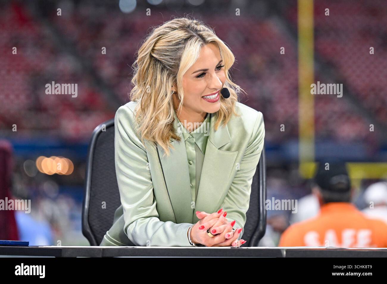Atlanta Ga August 31 Sec Network Host Laura Rutledge Reacts Prior