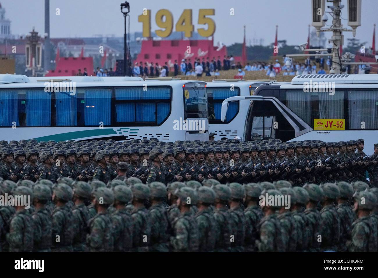Chinese military personnel gather ahead of military parade to ...