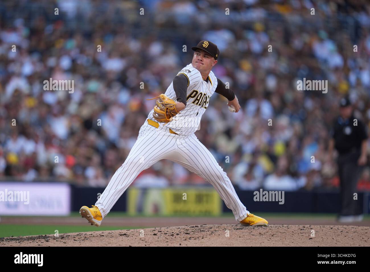 San Diego Padres relief pitcher Adrian Morejon delivers during the ...