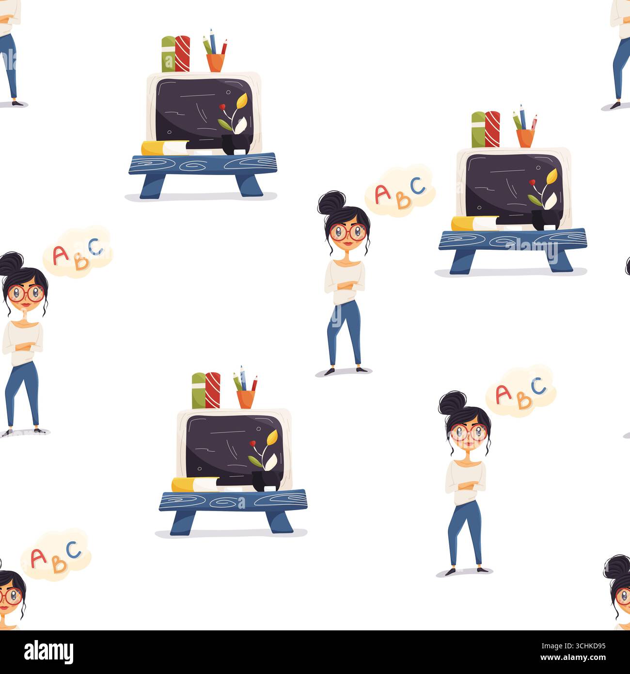 Teacher education vector seamless hi-res stock photography and images ...