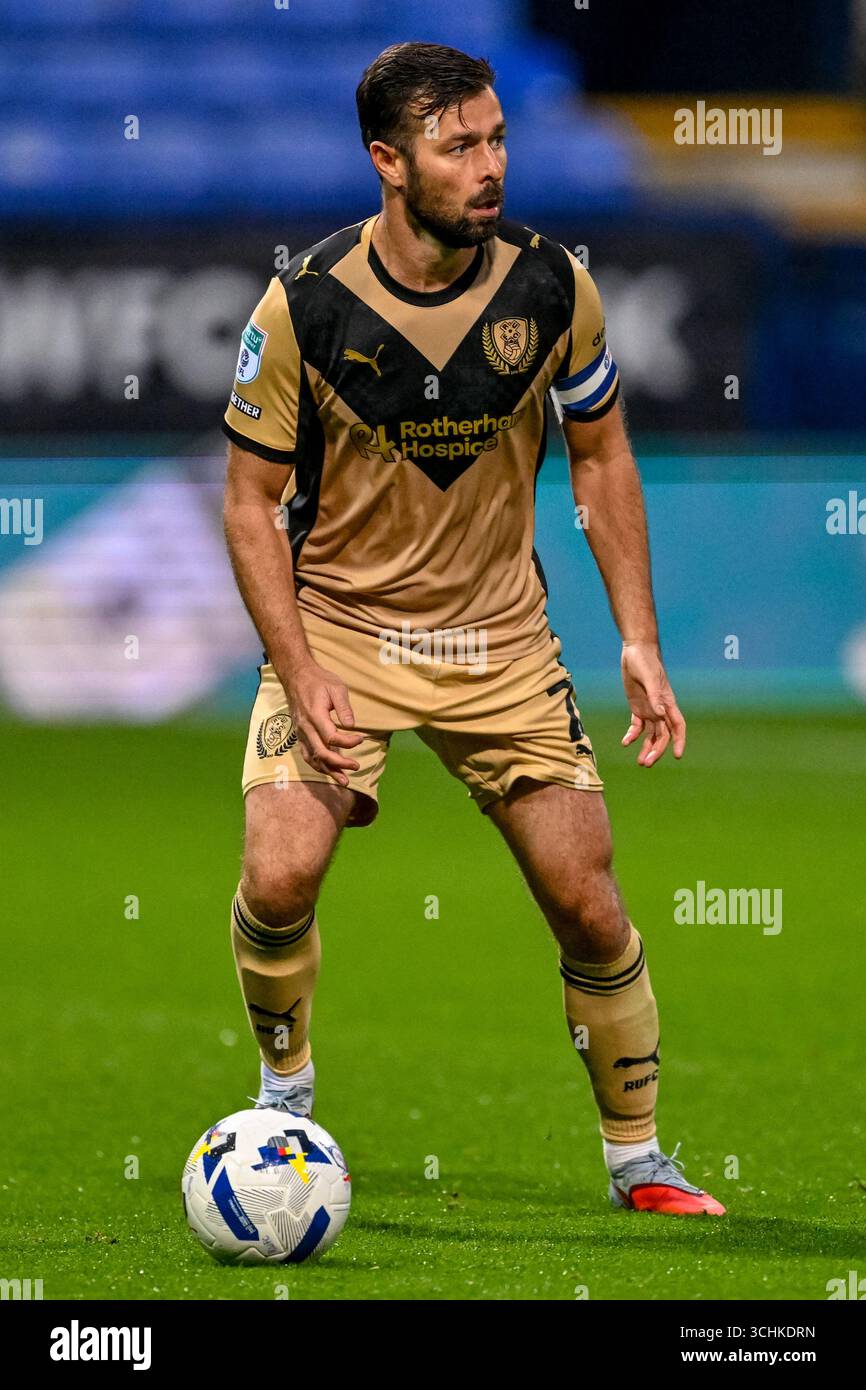 Joe Rafferty of Rotherham United during the The Vertu Trophy match ...