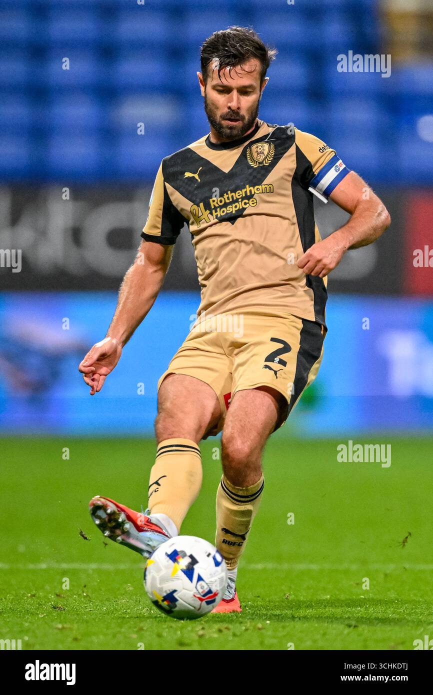 Joe Rafferty of Rotherham United during the The Vertu Trophy match ...