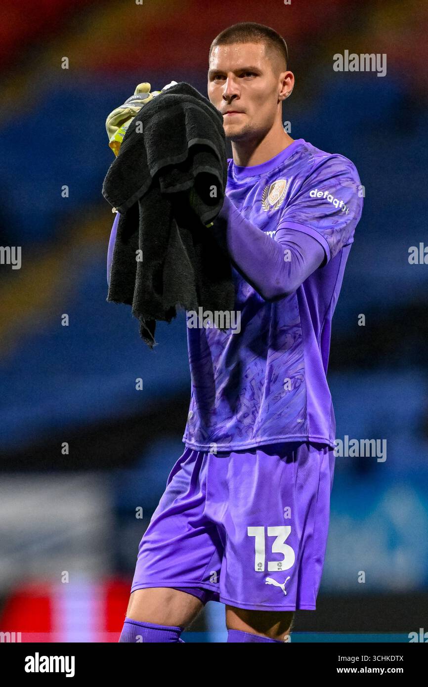 Ted Cann of Rotherham United acknowledges the travelling supporters ...