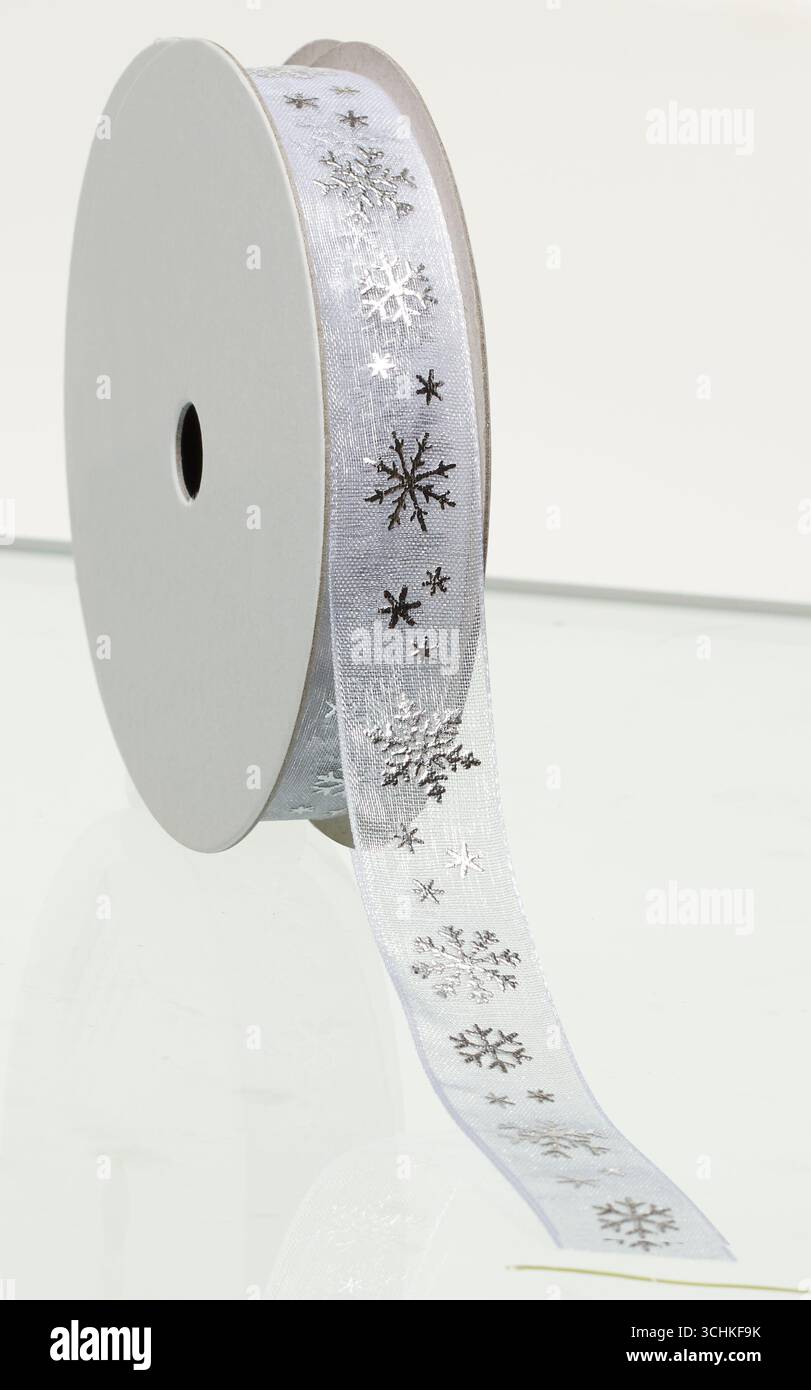 Roll of thin ribbon isolated nature background with clipping path Stock ...