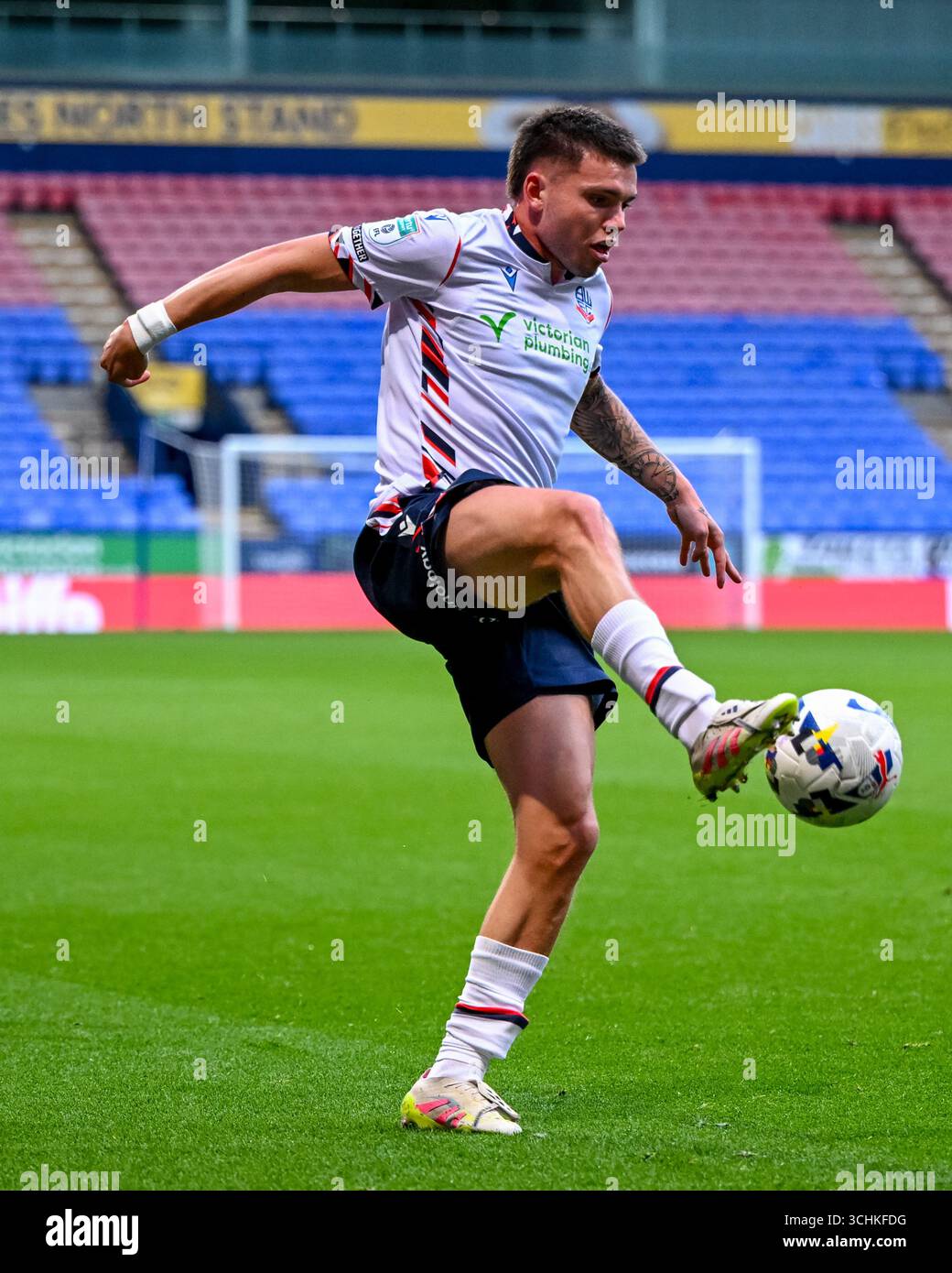 Aaron Morley of Bolton Wanderers during the The Vertu Trophy match ...
