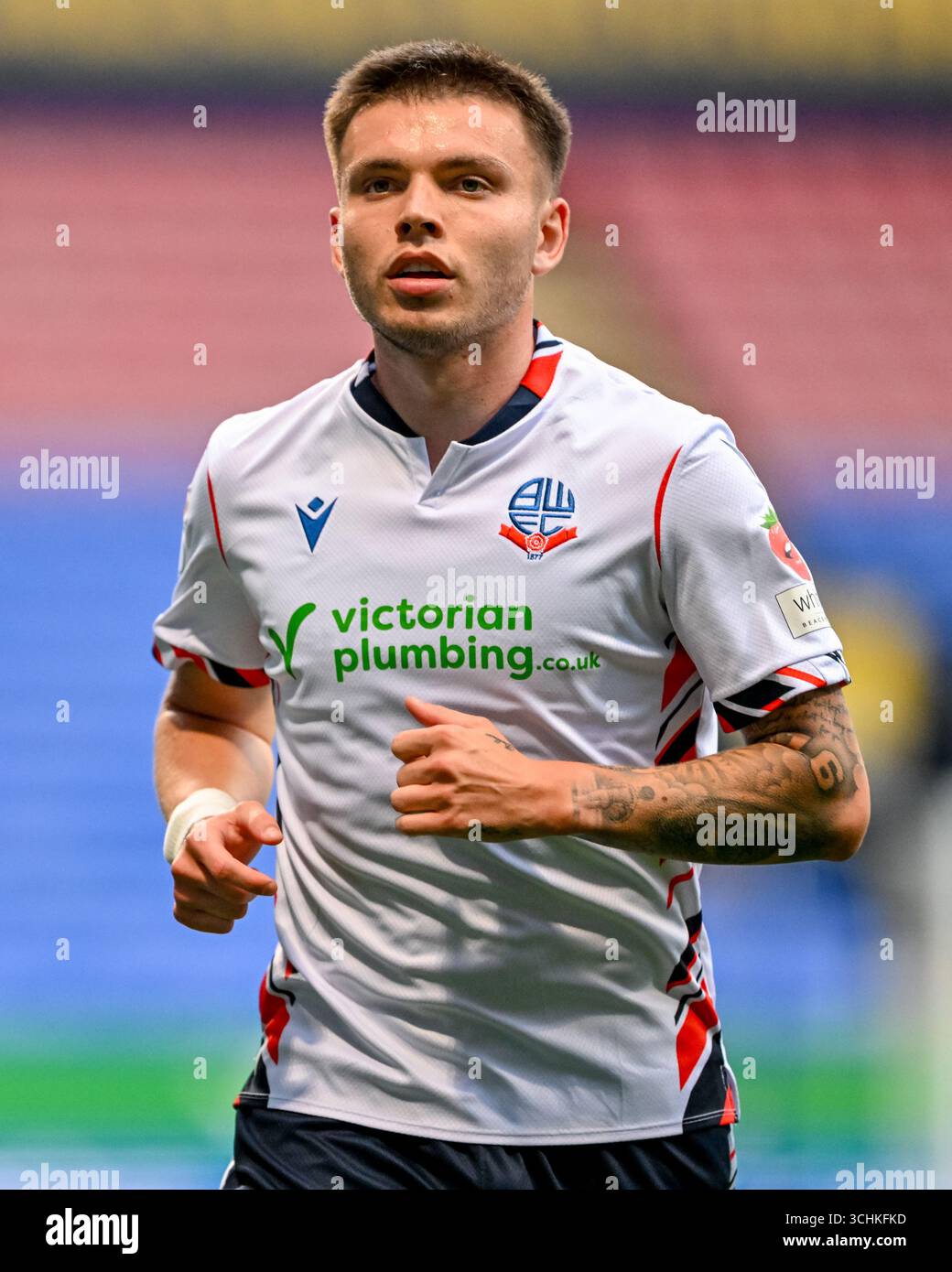 Aaron Morley of Bolton Wanderers during the The Vertu Trophy match ...