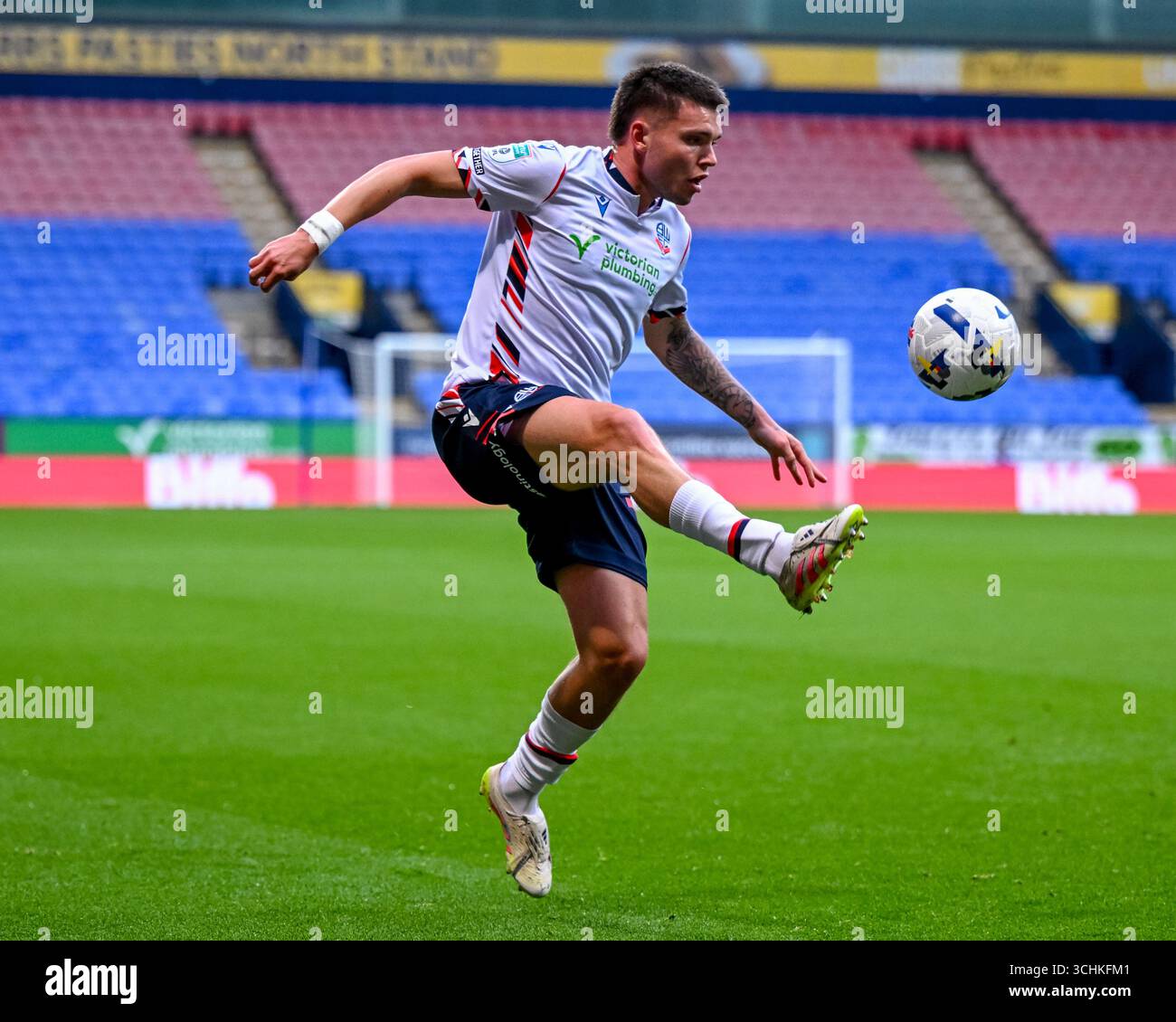 Aaron Morley of Bolton Wanderers during the The Vertu Trophy match ...