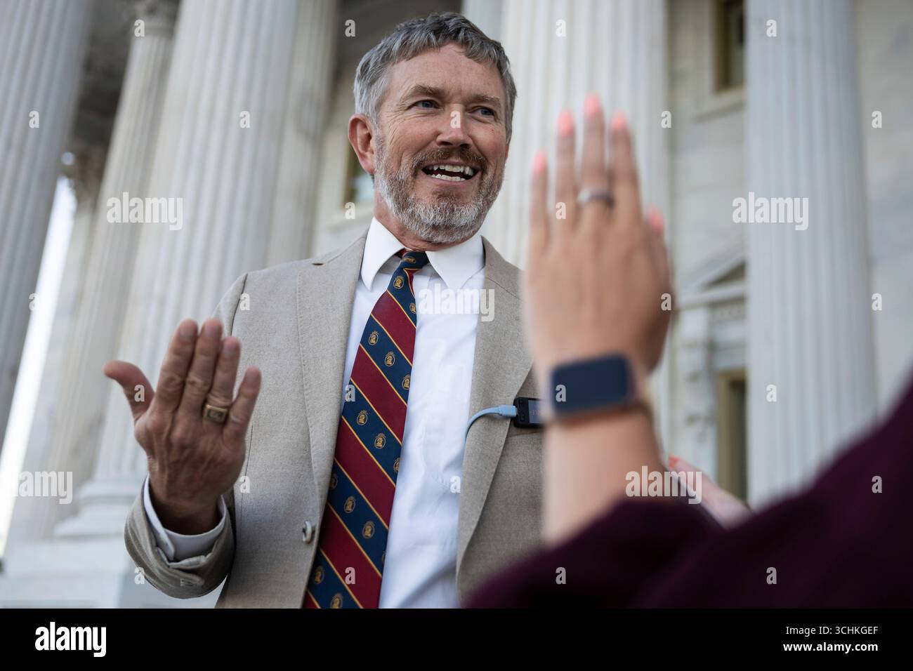 Rep. Thomas Massie (R-Ky.) speaks with a reporter outside the U.S ...