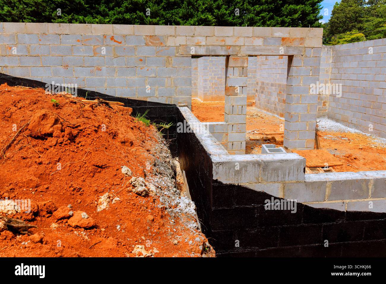 Construction workers lay groundwork hi-res stock photography and images ...