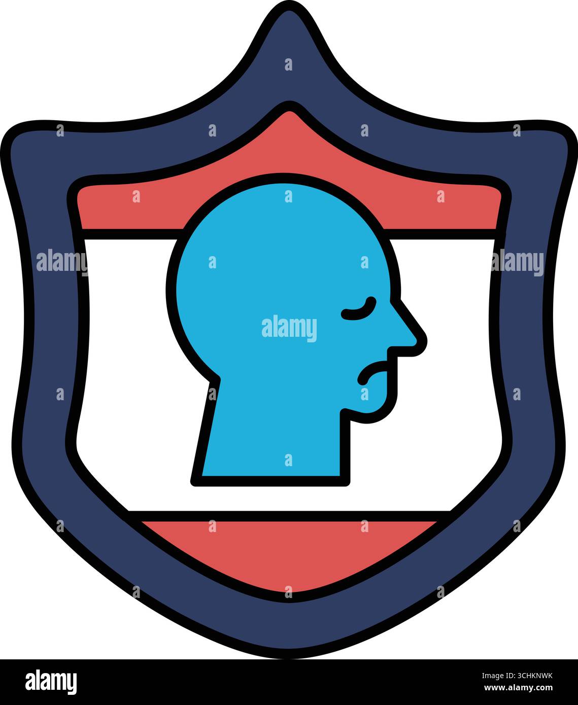 Blue red shield lock hi-res stock photography and images - Alamy
