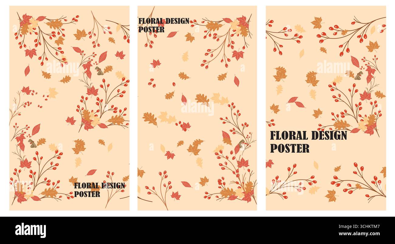 Poster autumn forest park Stock Vector Images - Alamy