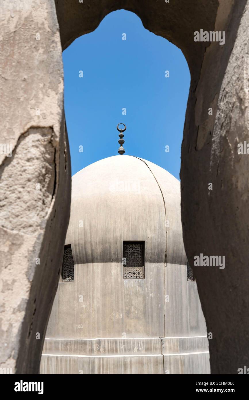 Cairo, Egypt. 16th Apr, 2025. Mamluk dome of Madrasa of Sarghatmish and ...