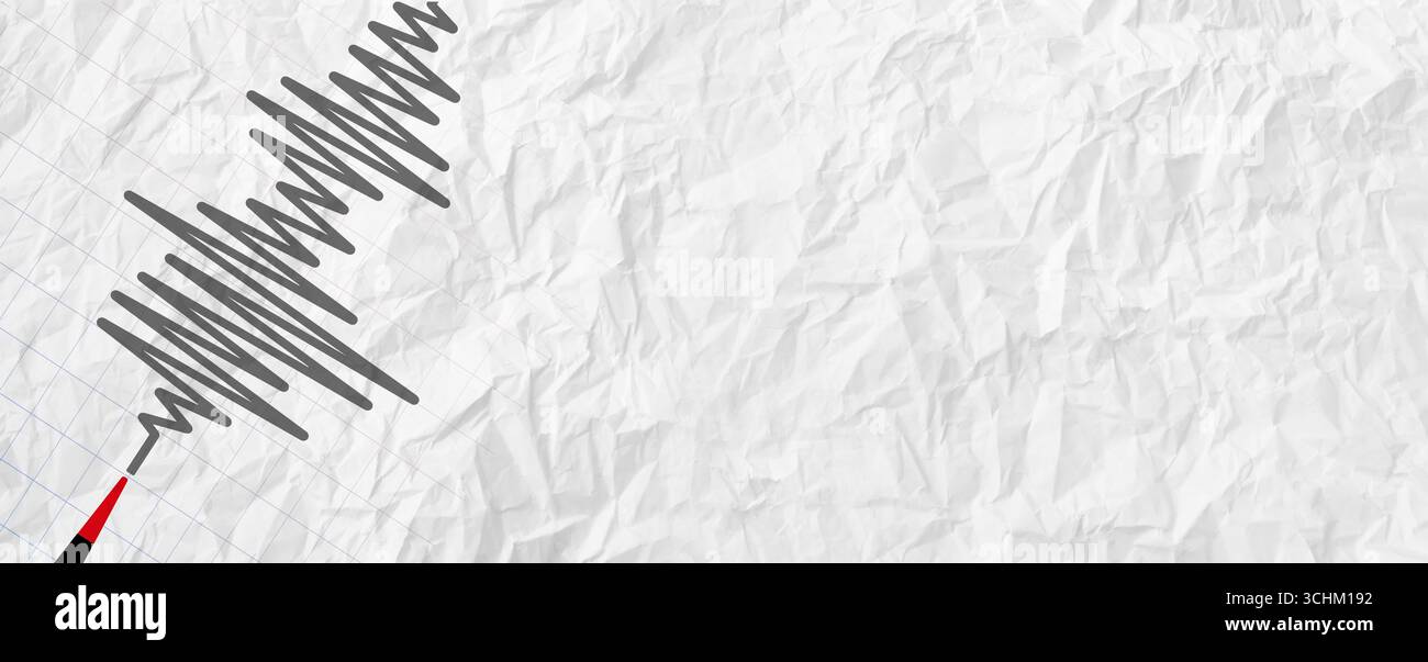Earthquake background. seismogram for seismic measurement Stock Photo ...