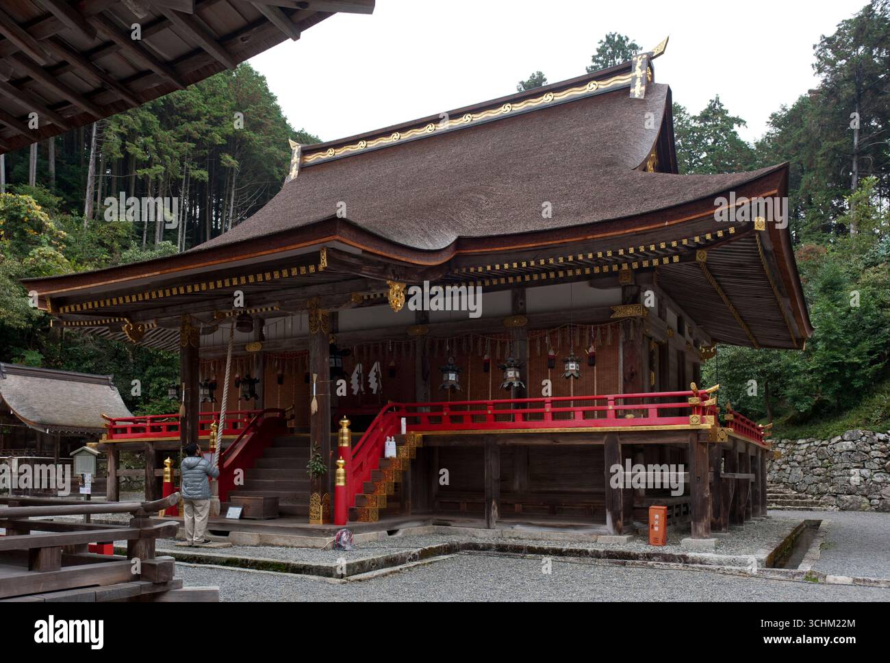 The Usagu (宇佐宮本殿) main Shinto shrine hall of Hiyoshi Taisha (日吉大社) in ...